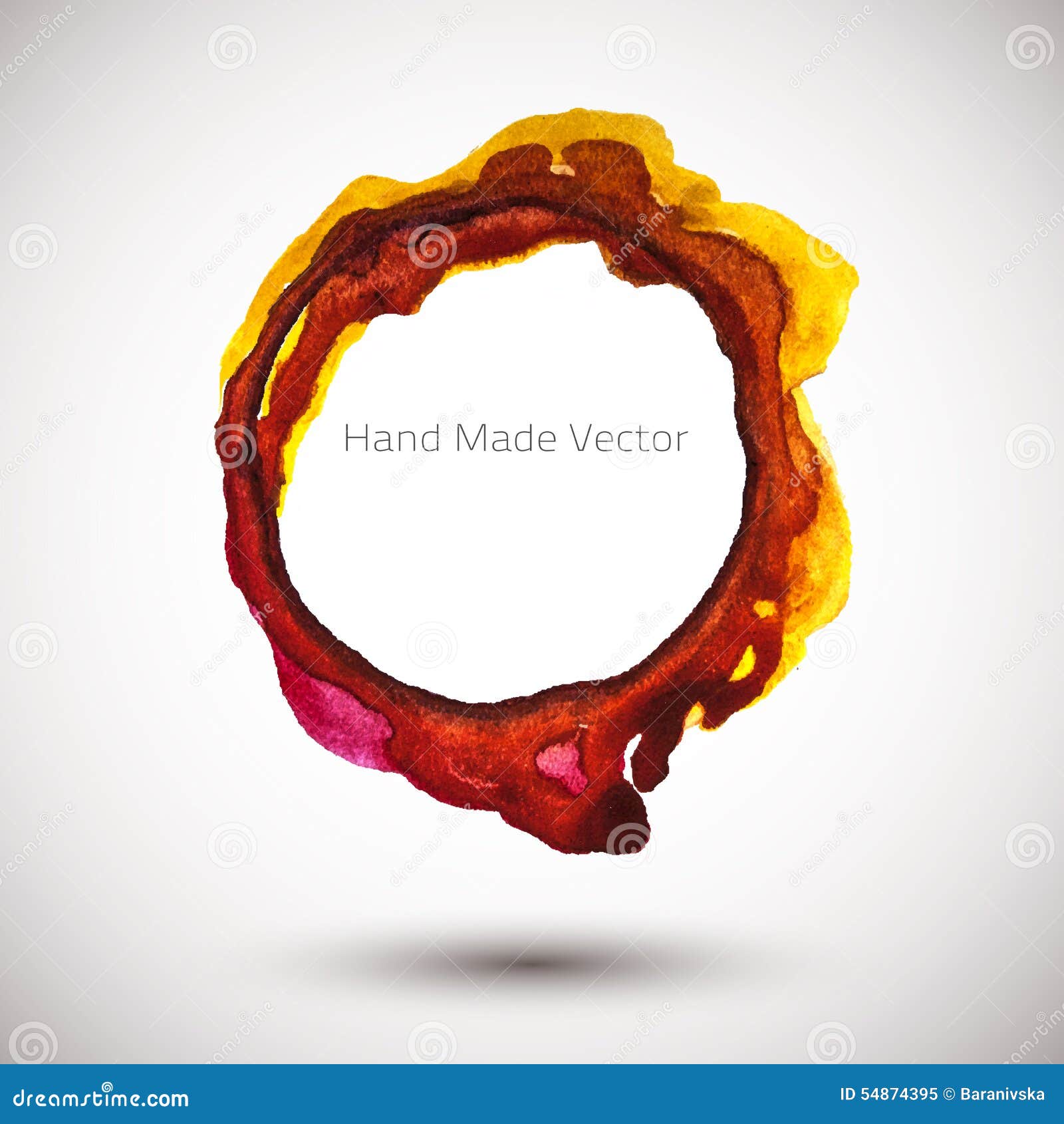 Handmade Watercolor Ring stock vector. Illustration of abstract - 54874395