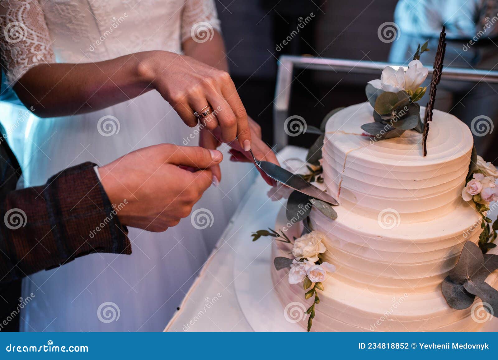 Handmade wedding cake stock photo. Image of bride, party - 234818852