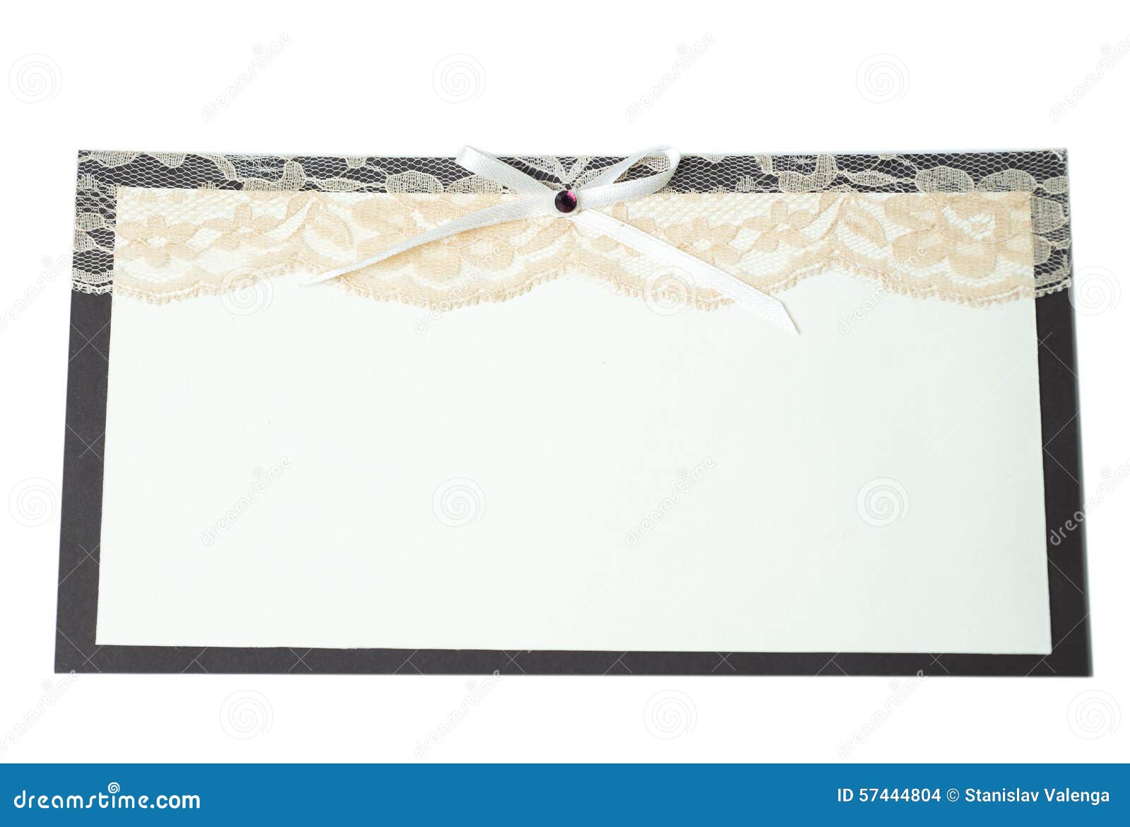 Handmade Wedding Card on a White Background Stock Photo - Image of ...