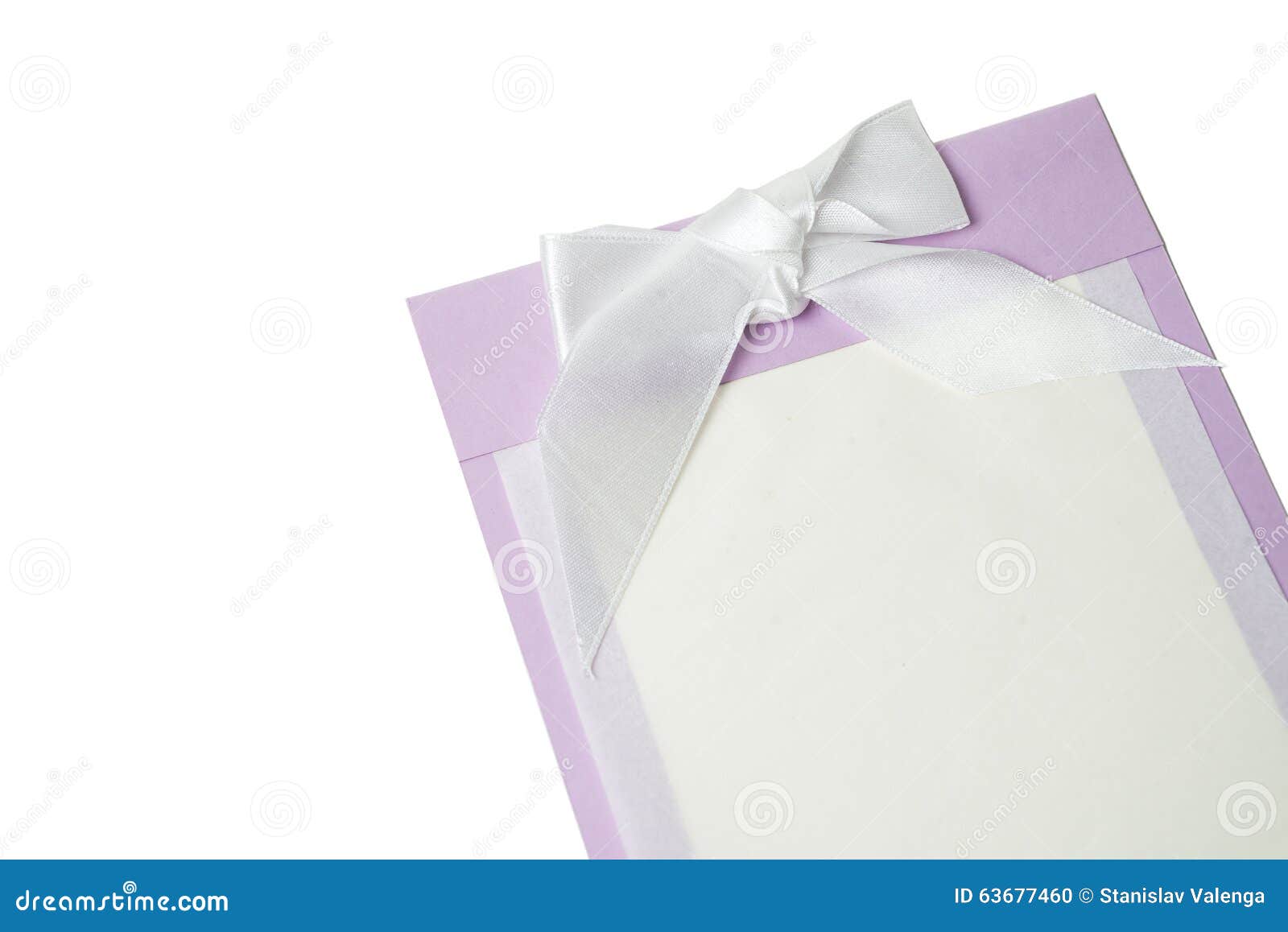 Handmade Wedding Card on a White Background Stock Photo - Image of ...