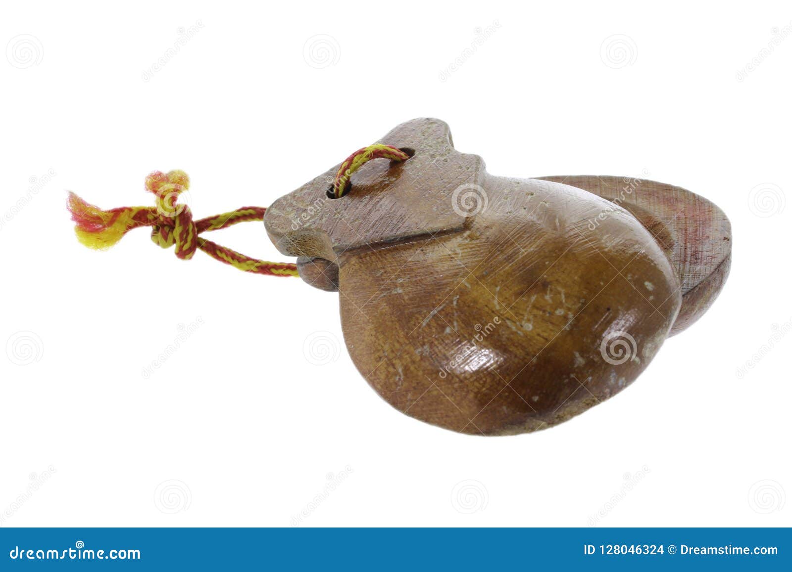 Handmade wooden castanets stock photo. Image of entertainment - 128046324