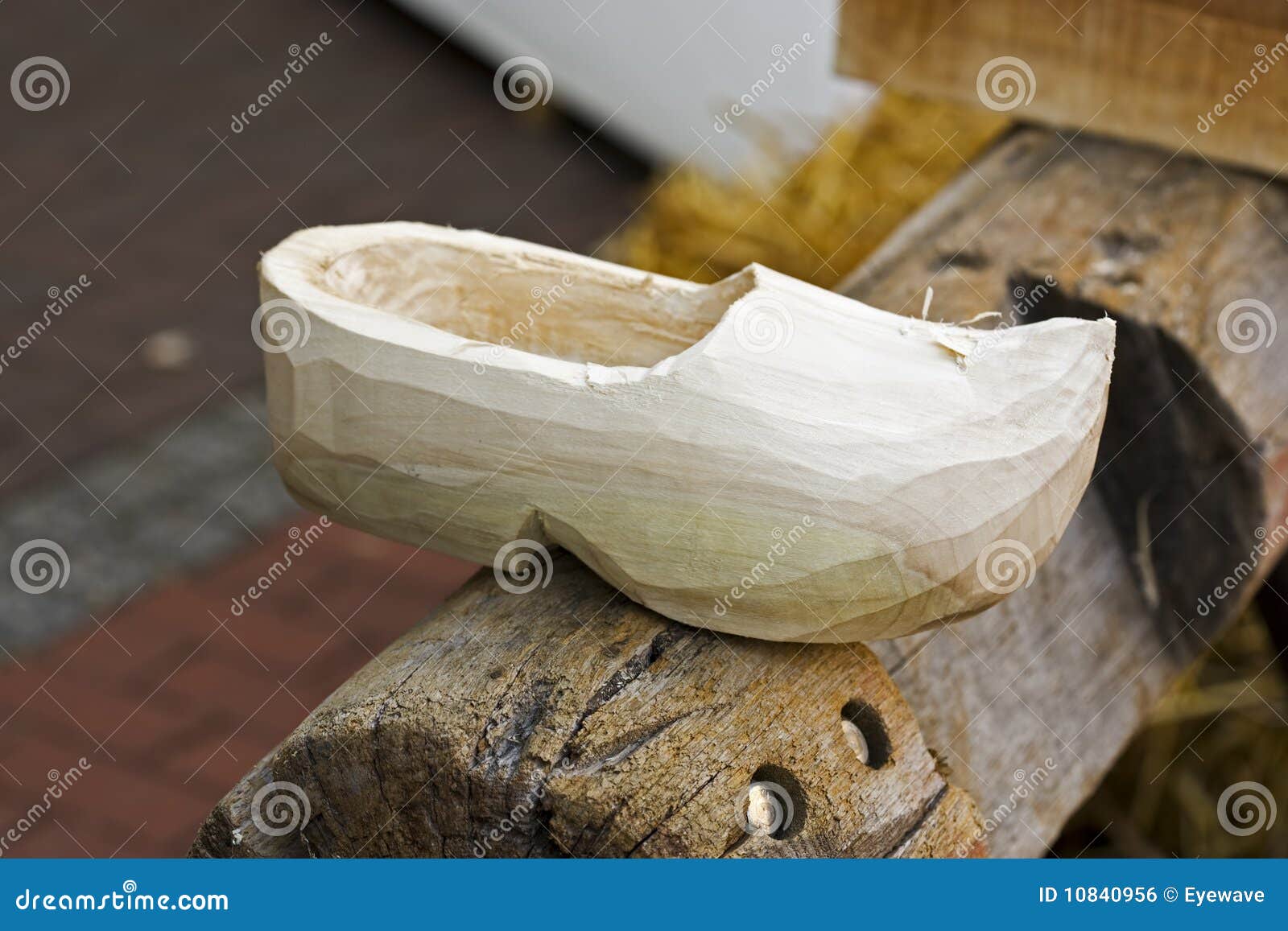 Handmade wooden dutch clog stock photo. Image of wooden - 10840956