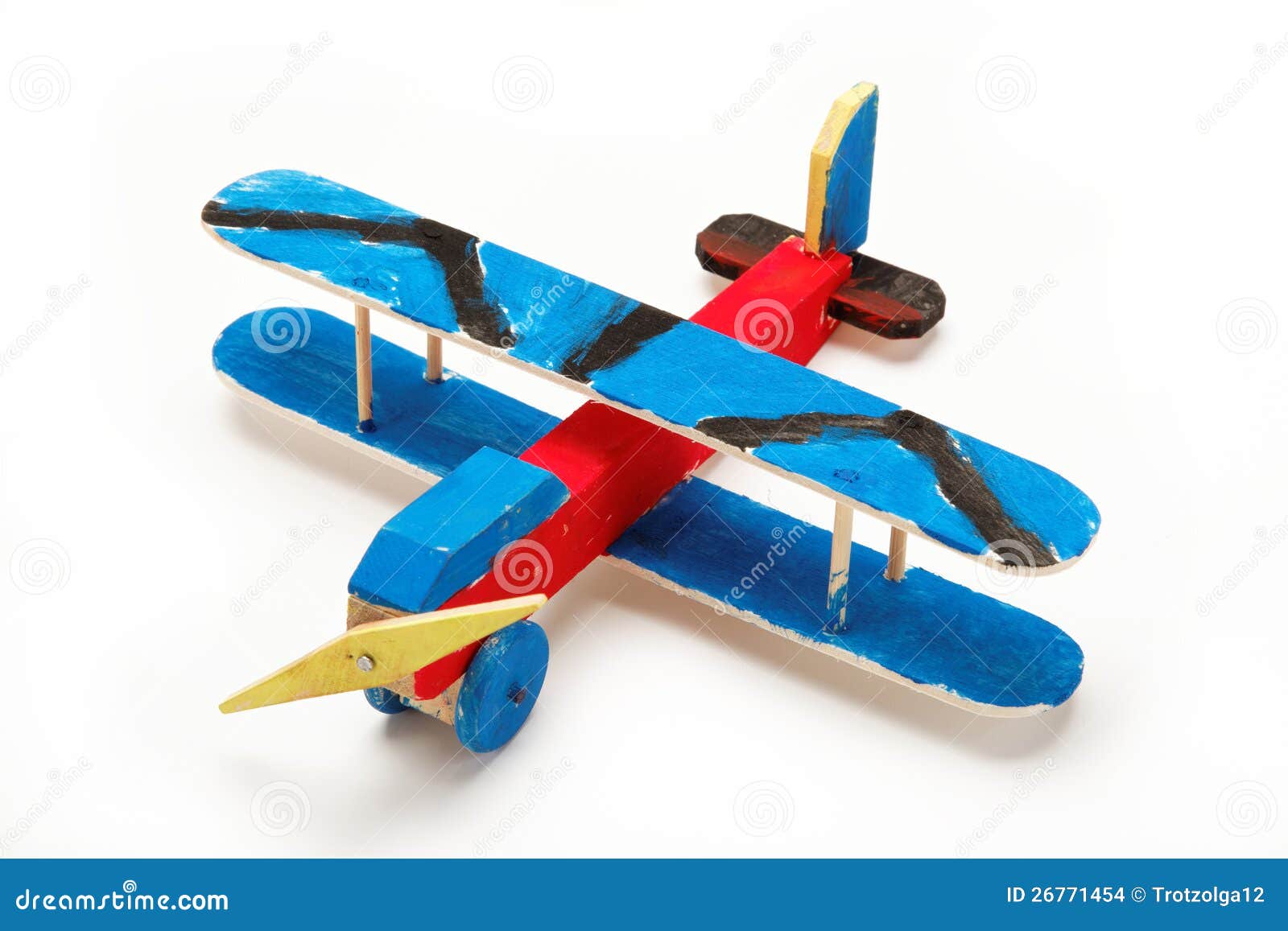Handmade Wooden Model Airplane. Stock Photo - Image of conceptual ...
