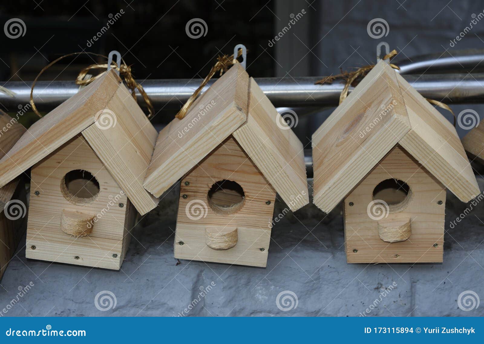 Handmade Wooden Nesting Boxes Placed on a Counter Stock Photo - Image ...