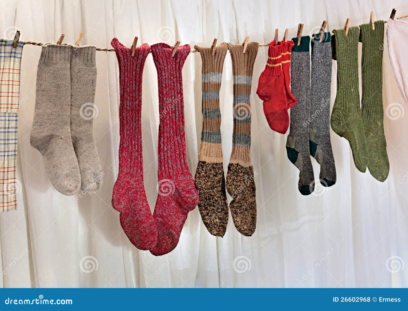 Handmade wool socks stock photo. Image of washing, homemade - 26602968