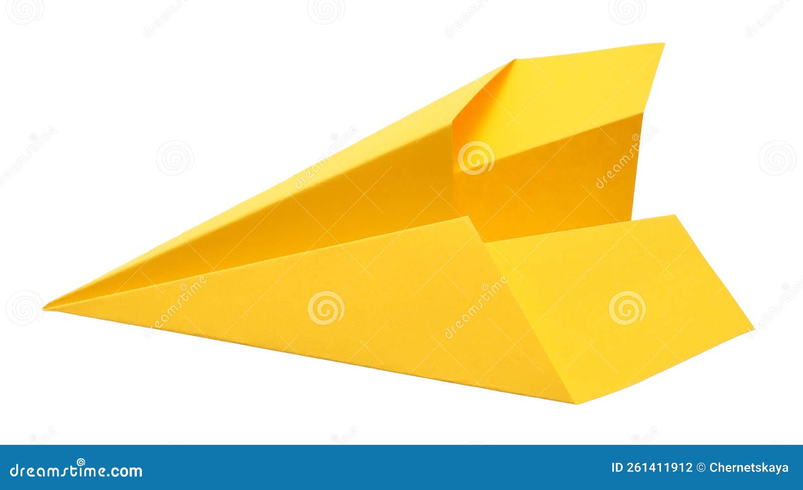 Handmade Yellow Paper Plane Isolated on White Stock Photo - Image of ...