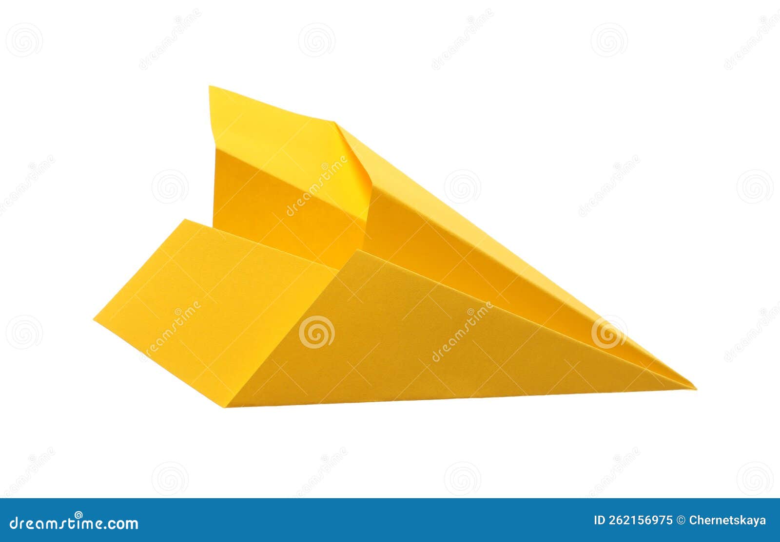 Handmade Yellow Paper Plane Isolated on White Stock Image - Image of ...