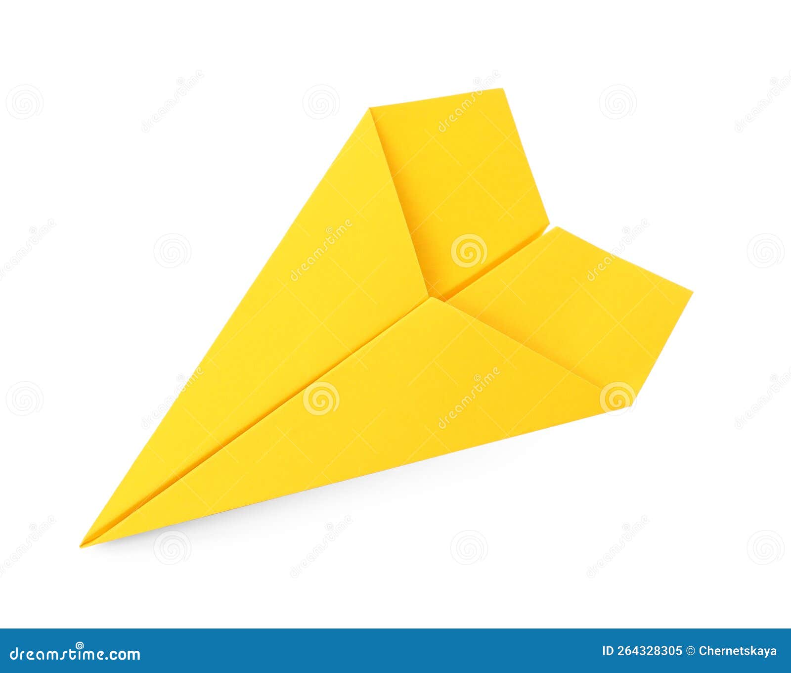 Handmade Yellow Paper Plane Isolated on White Stock Image - Image of ...