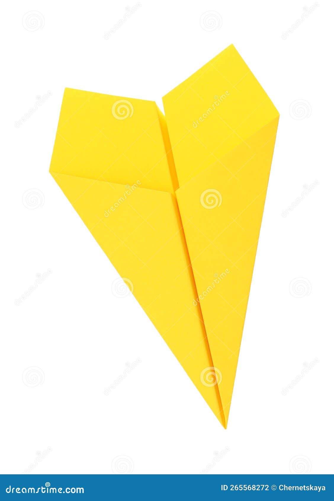 Handmade Yellow Paper Plane Isolated on White Stock Photo - Image of ...