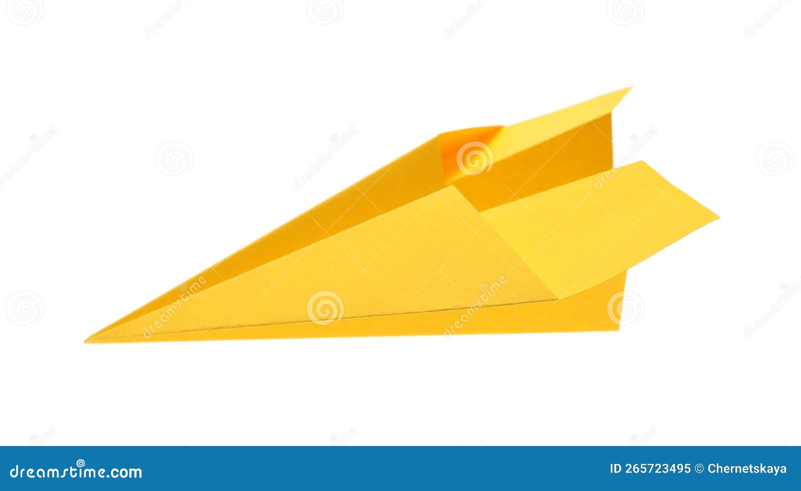 Handmade Yellow Paper Plane Isolated on White Stock Image - Image of ...