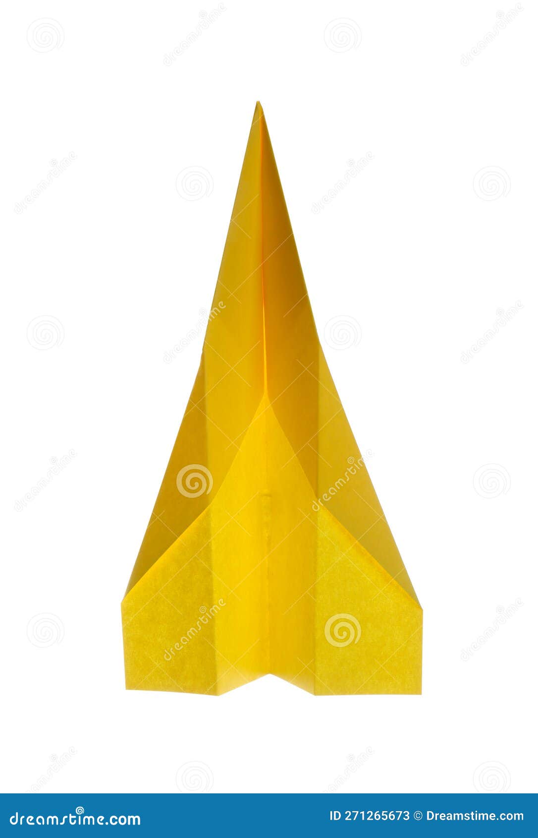 Handmade Yellow Paper Plane Isolated on White Stock Image - Image of ...