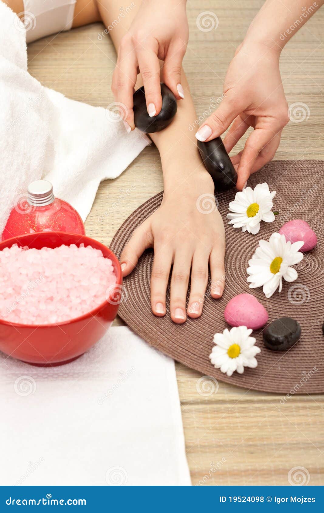 Handmassage stock photo. Image of flower, pampering, colorful - 19524098
