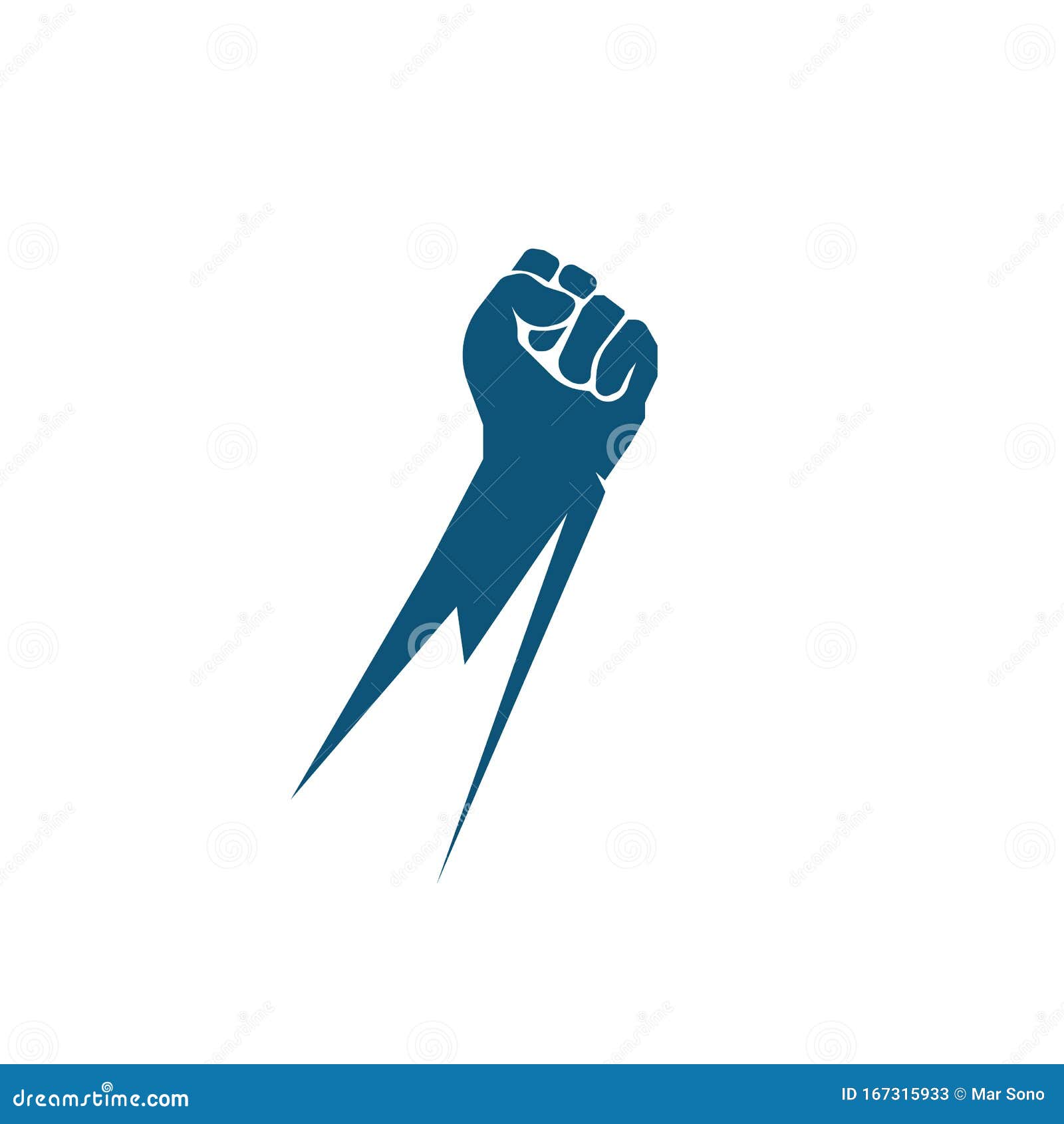 Handmatig sterk vectorlogo vector illustratie. Illustration of ...