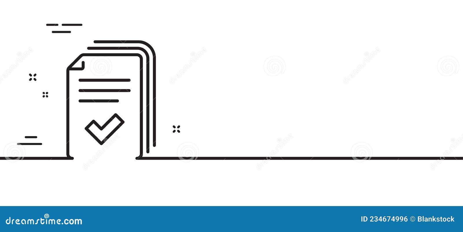 Handout Line Icon. Documents Example Sign. Minimal Line Pattern Banner ...