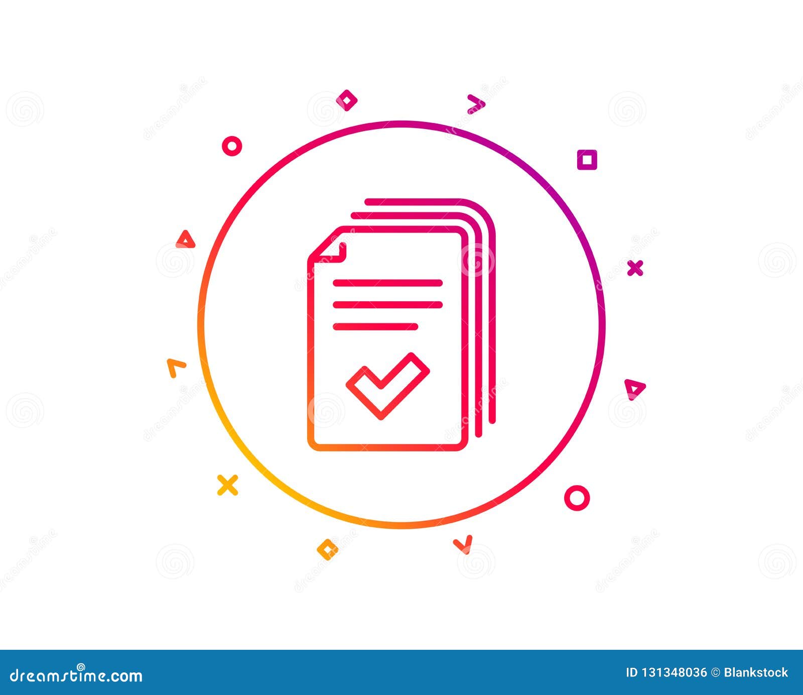 Handout Line Icon. Documents Example Sign. Vector Stock Vector ...