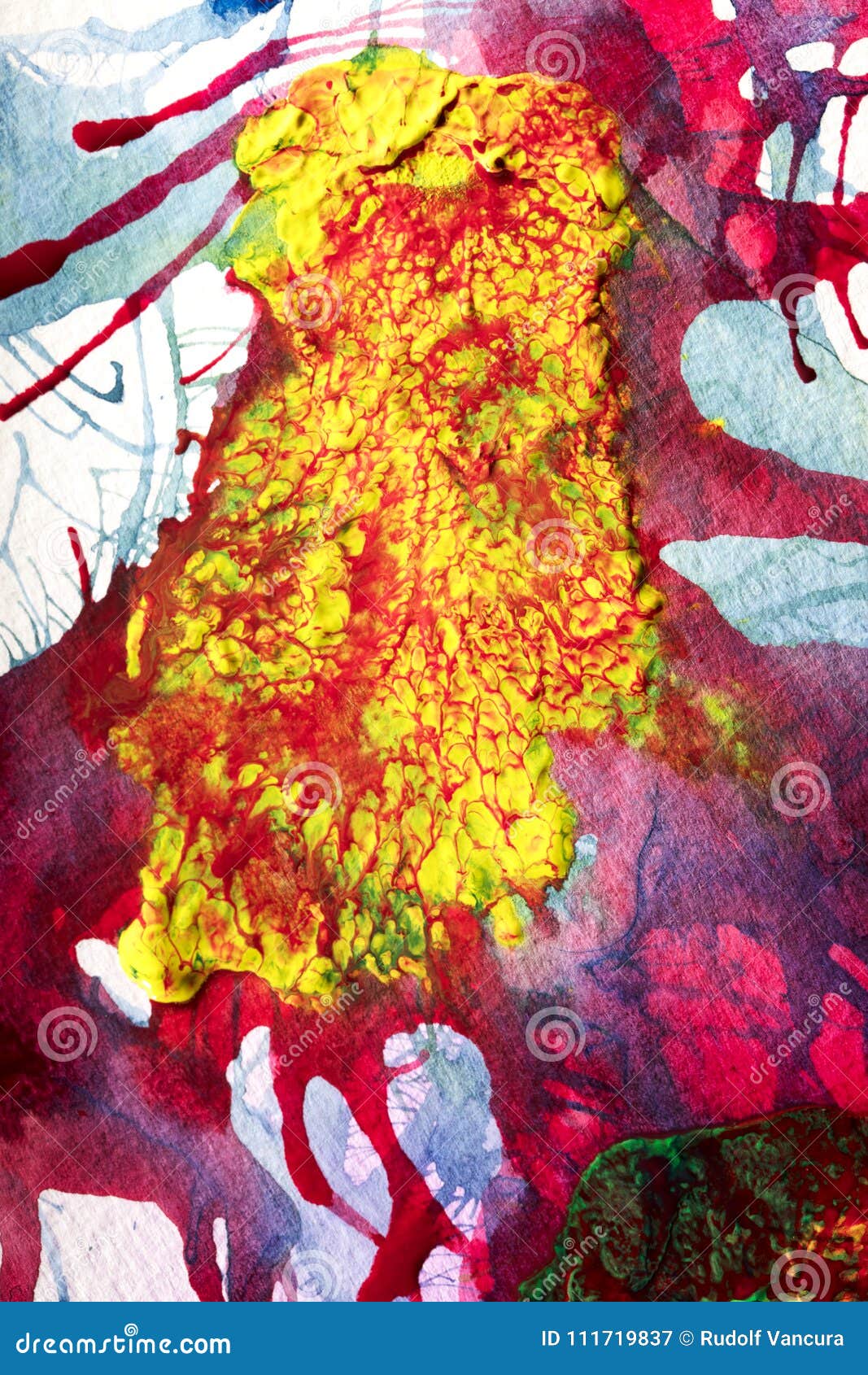 Handpainted Abstract Gouaches and Inks Stock Illustration ...