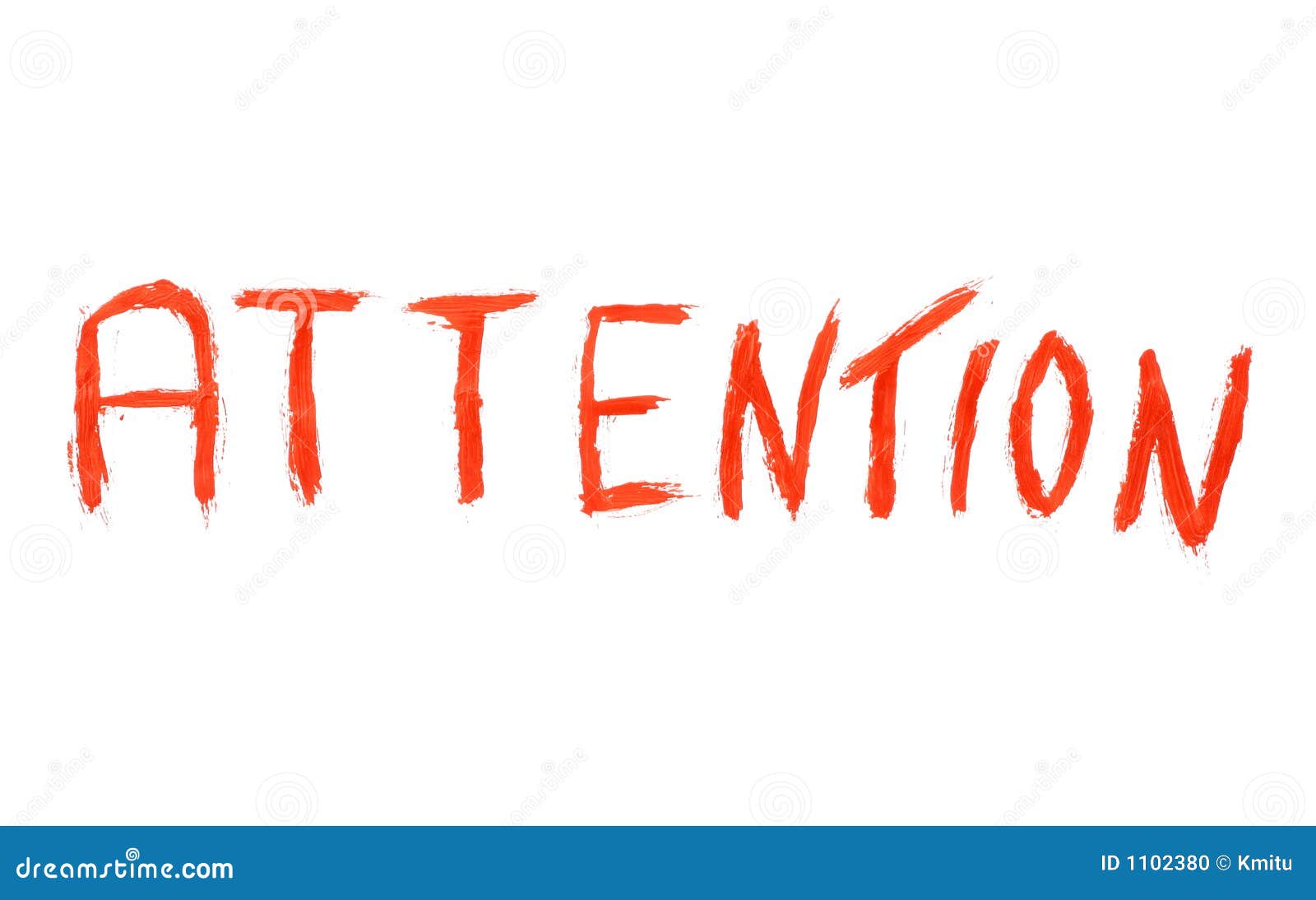 Handpainted attention stock photo. Image of information - 1102380