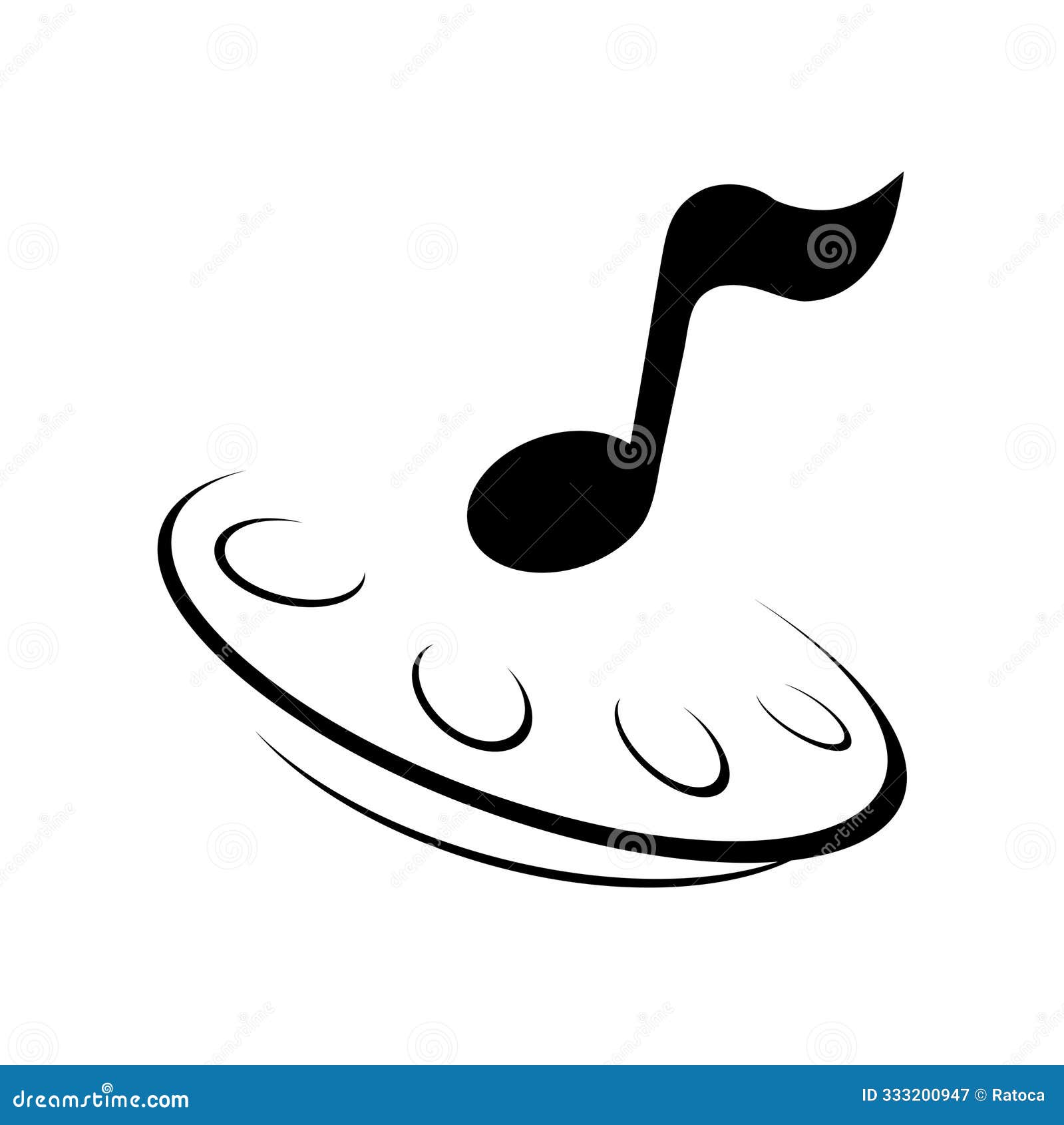 Handpan Symbol Design Cartoon Vector | CartoonDealer.com #318395185