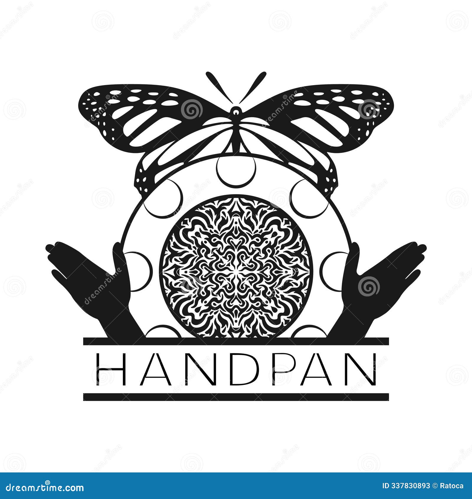 Handpan Symbol Design Cartoon Vector | CartoonDealer.com #318395185