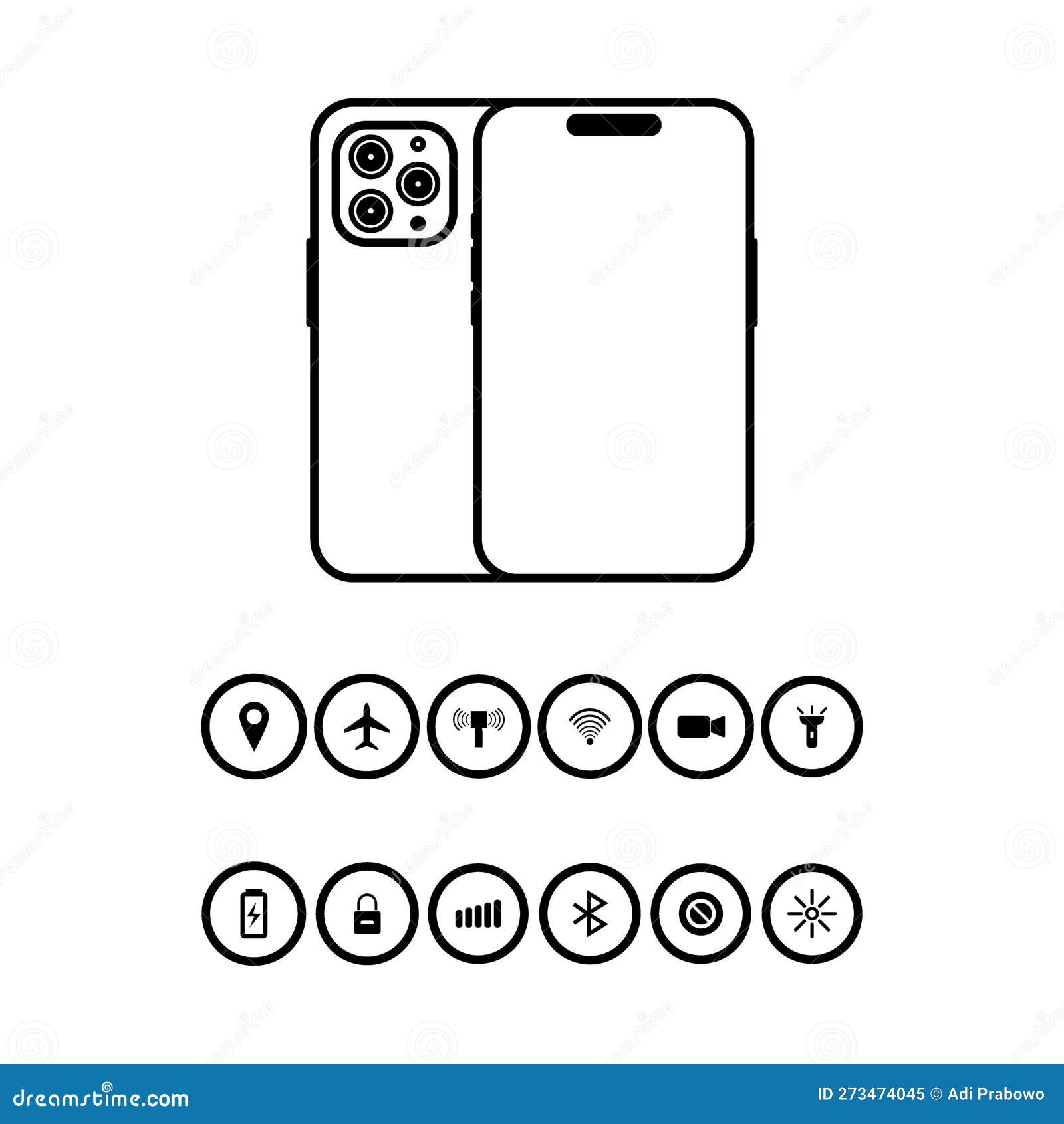 Handphone Icon Logo Vector Design Stock Vector - Illustration of ...