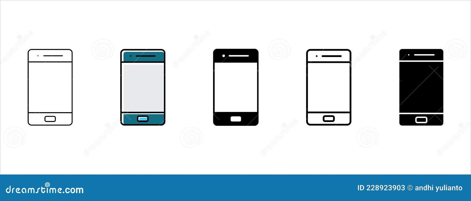 Handphone Icon Set. Smartphone Icons Vector Set Stock Vector ...