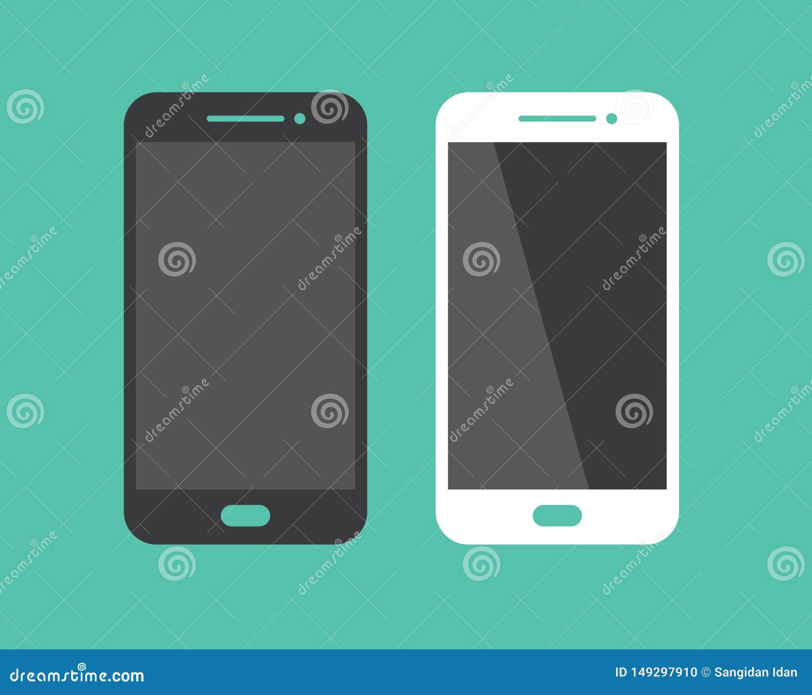 Handphone Logo Icon Vector Illustration Design Stock Vector ...
