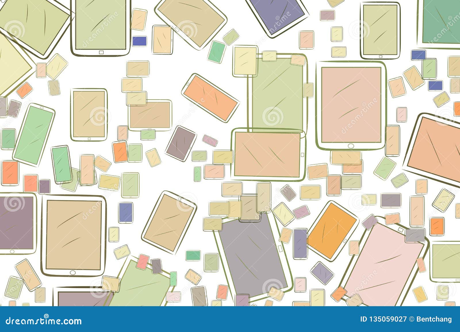 Handphone or Mobilephone Abstract, Hand Drawn Texture, Backdrop or ...