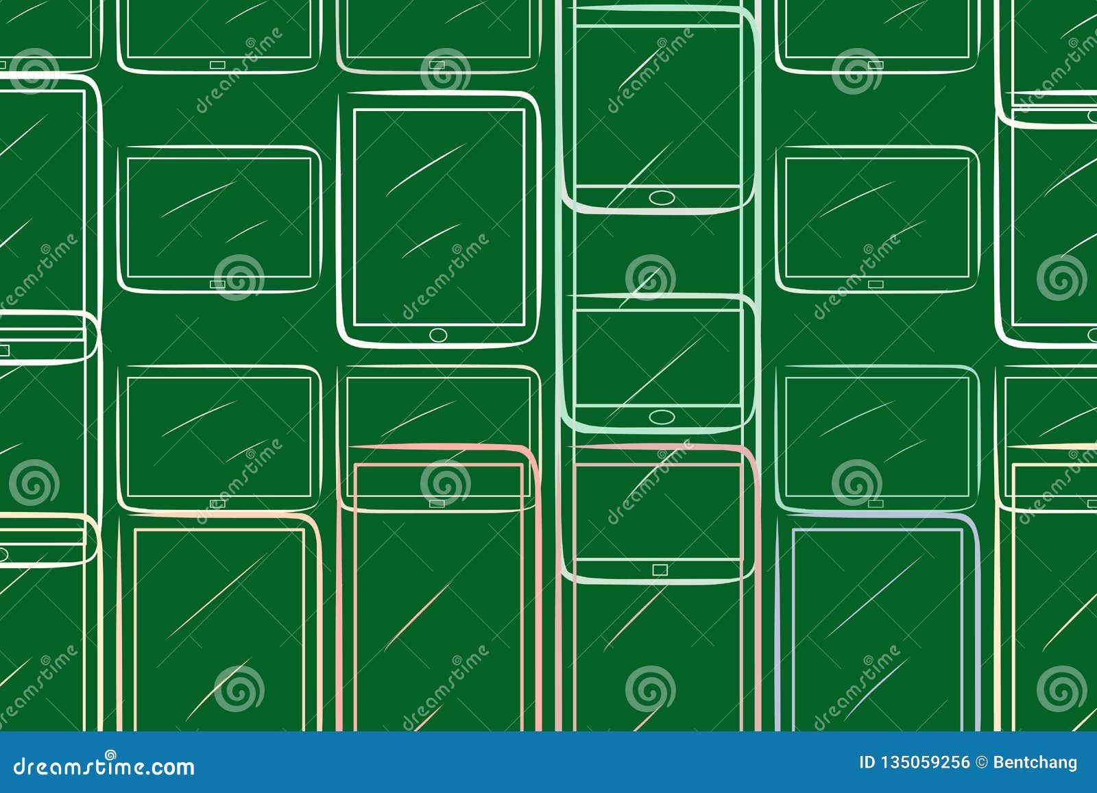 Handphone or Mobilephone Illustrations Background Abstract, Hand Drawn ...