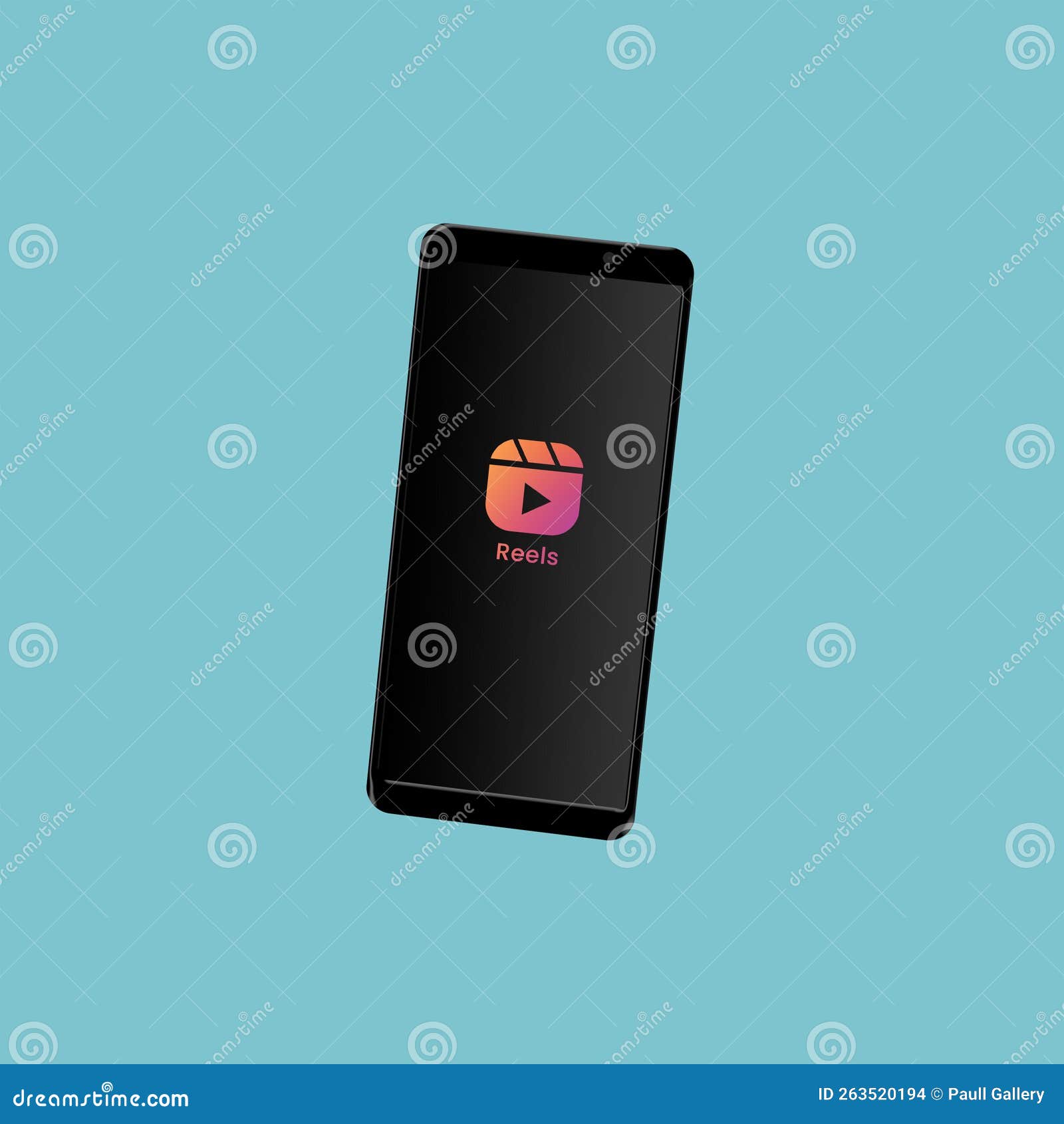 Instagram Reels Icon UI Isolated On Warm Gradient Background Cartoon ... Instagram Reels Icon UI Isolated On Warm Gradient Background Cartoon ...