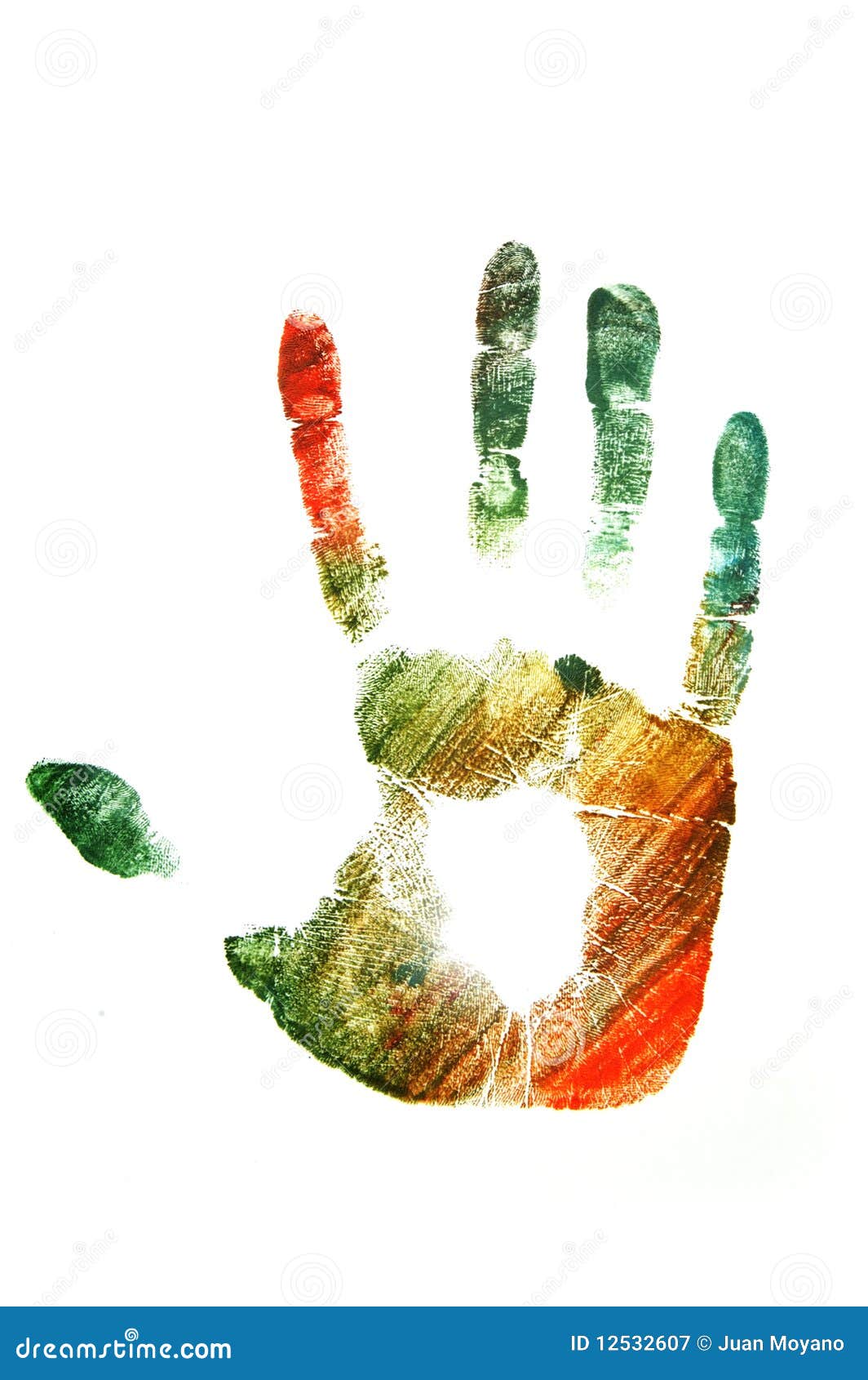 Handprint stock image. Image of fingerprint, isolated - 12532607