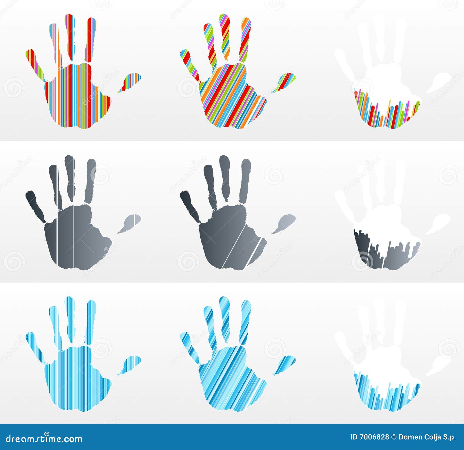 Handprint collection stock vector. Illustration of handprint - 7006828