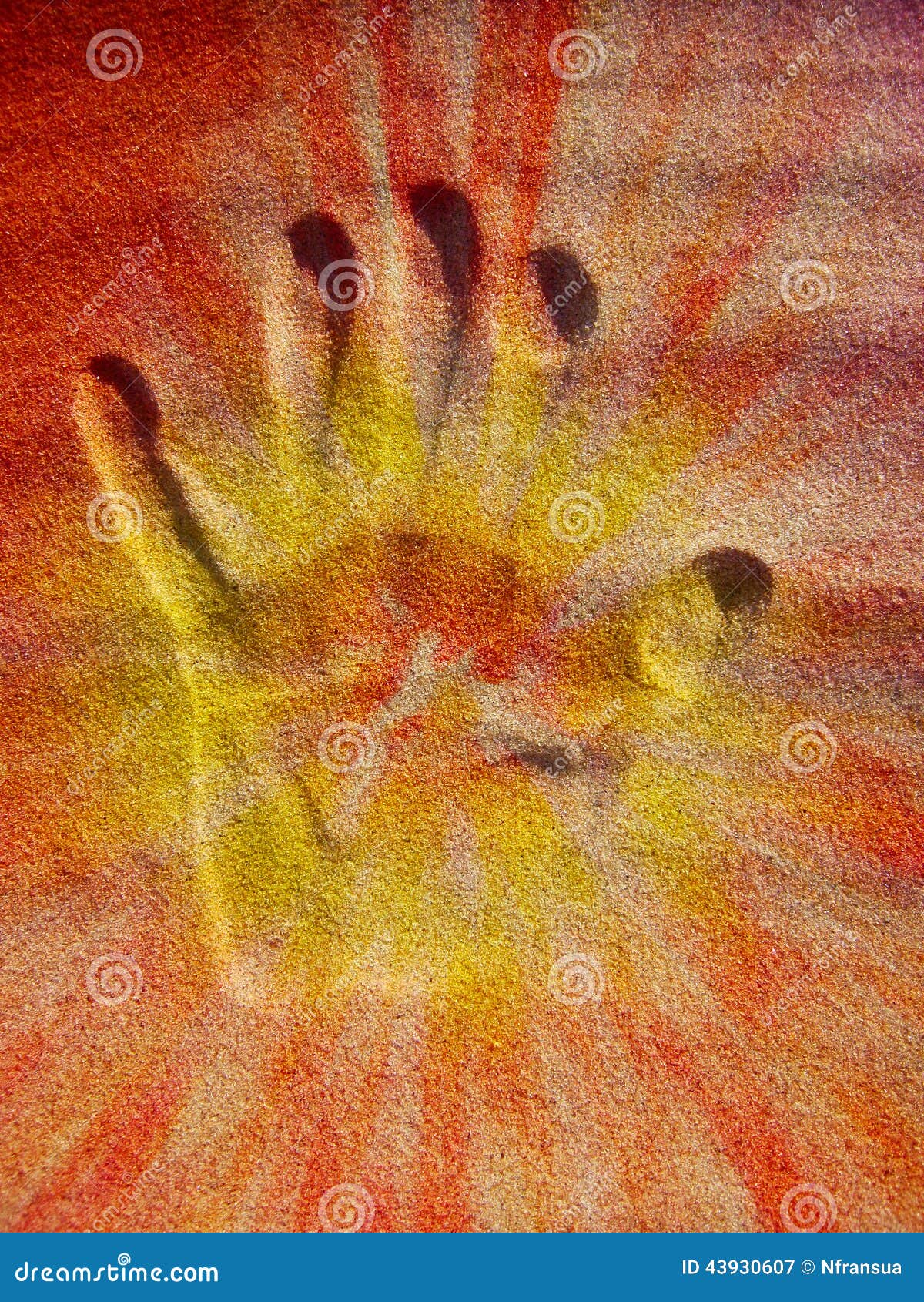 Handprint stock image. Image of heat, finger, outdoors - 43930607