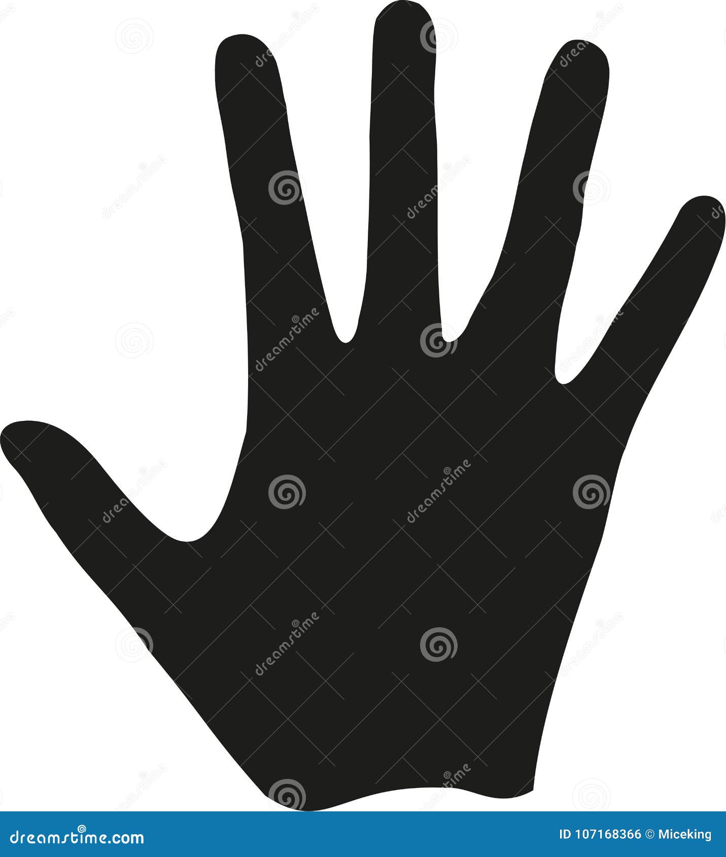 Handprint icon vector stock vector. Illustration of icon - 107168366