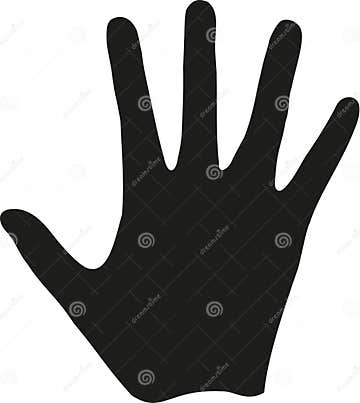 Handprint icon vector stock vector. Illustration of icon - 107168366