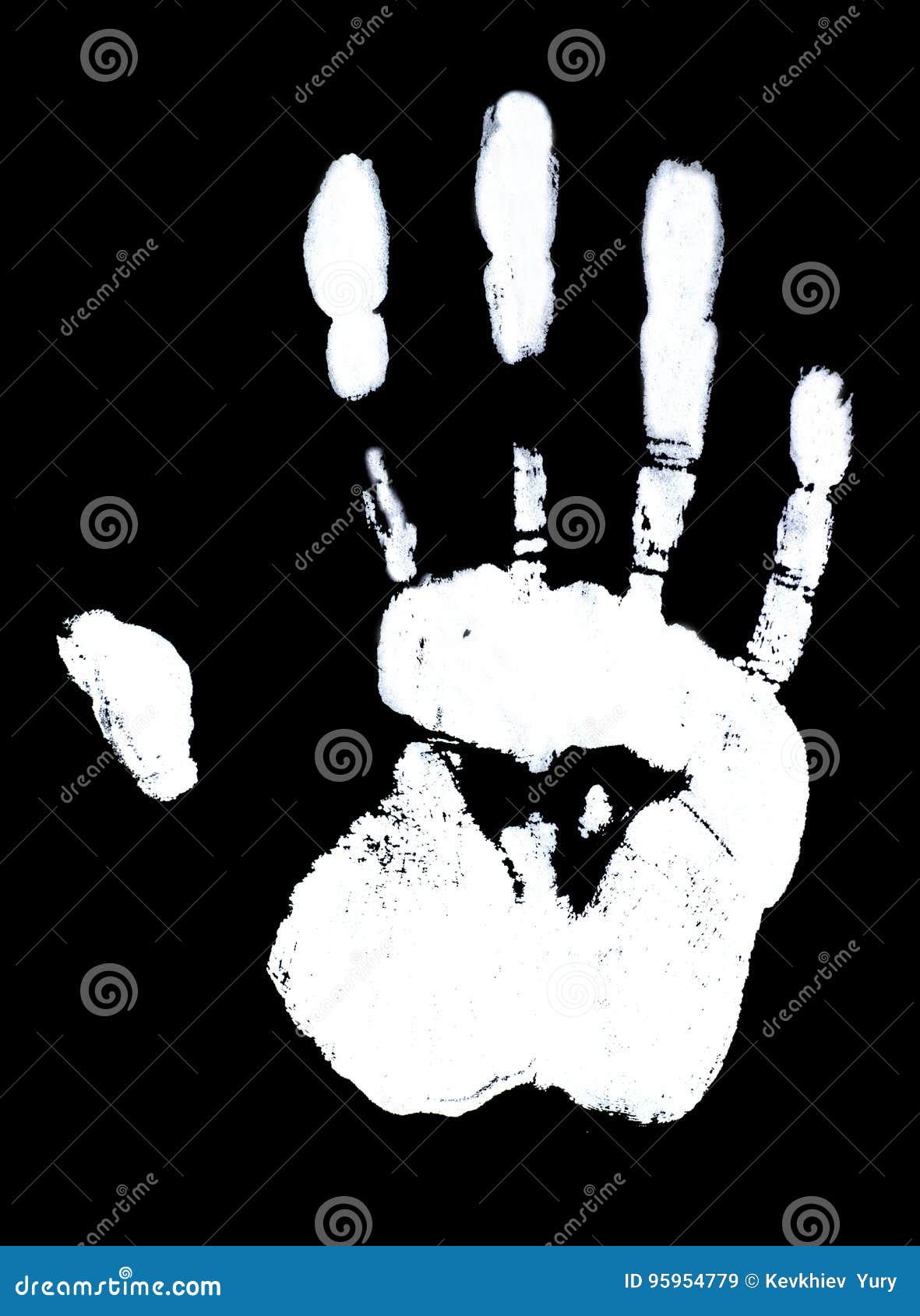 Handprint Identification Biometrics Ink Stock Illustration ...