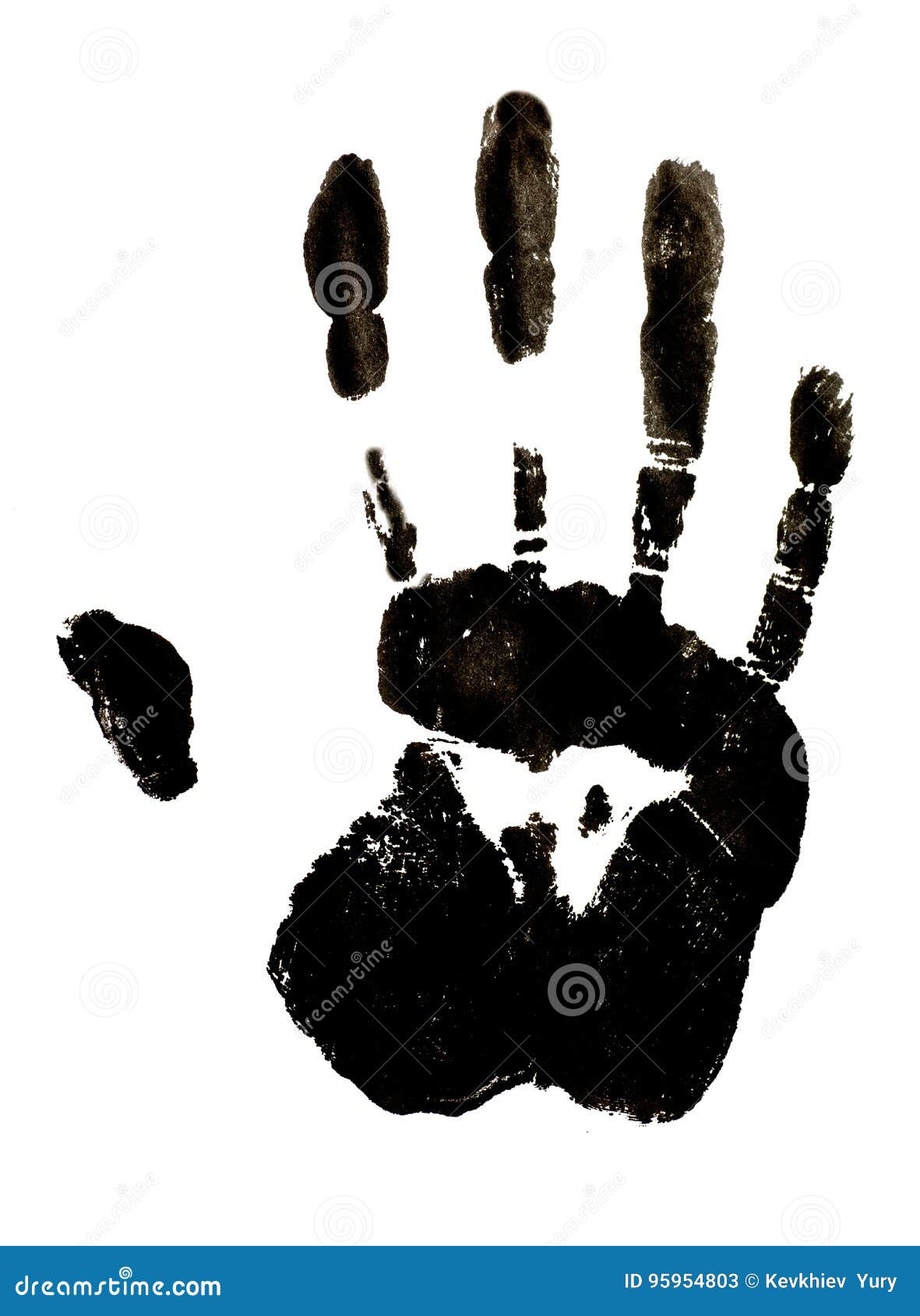 Handprint Identification Biometrics Ink Stock Illustration ...