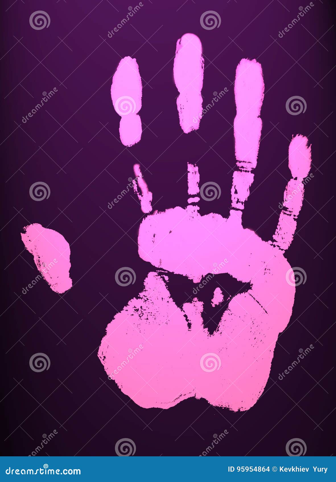 Handprint Identification Biometrics Ink Stock Illustration ...