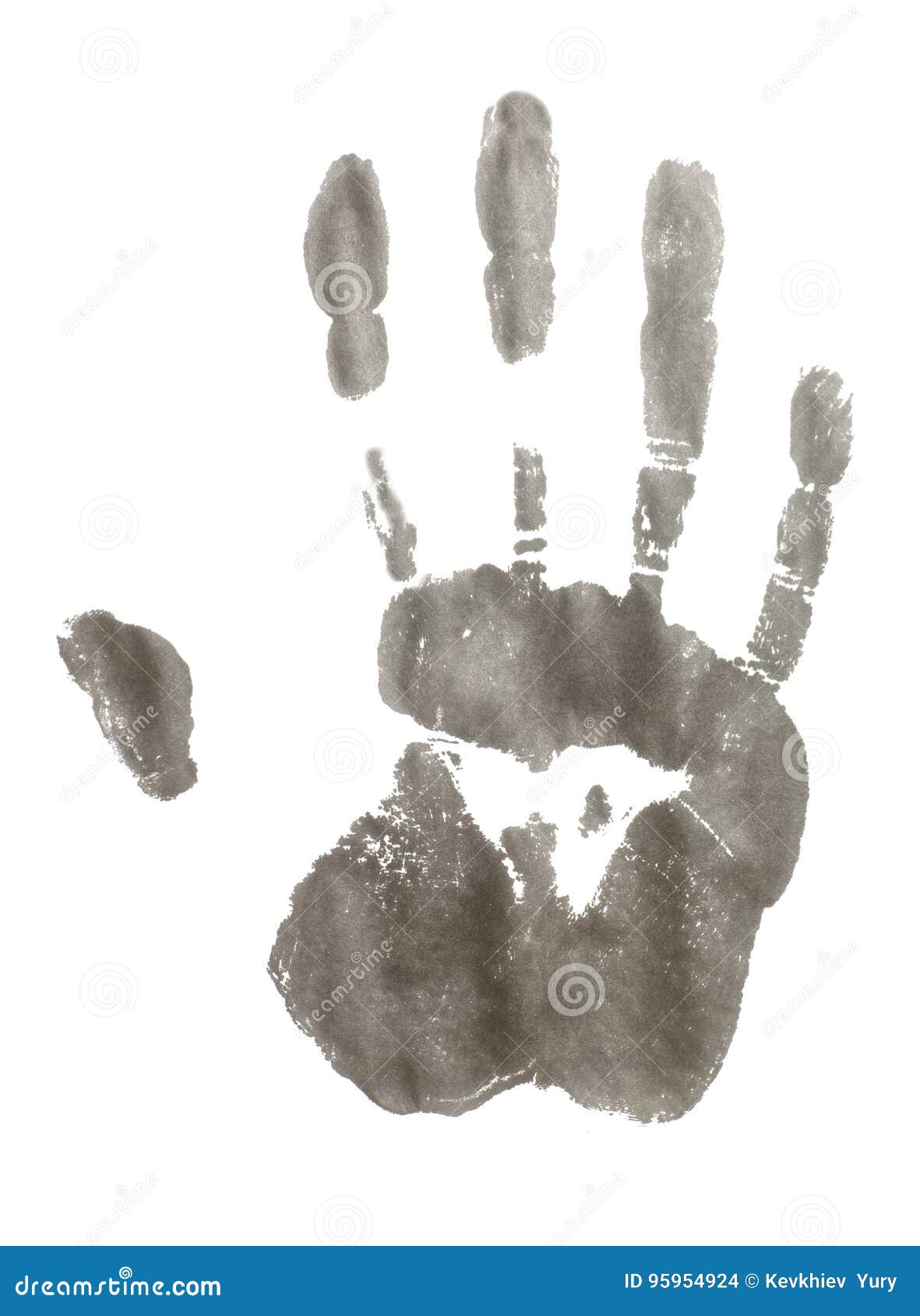 Handprint Identification Biometrics Ink Stock Photo - Image of wrinkle ...
