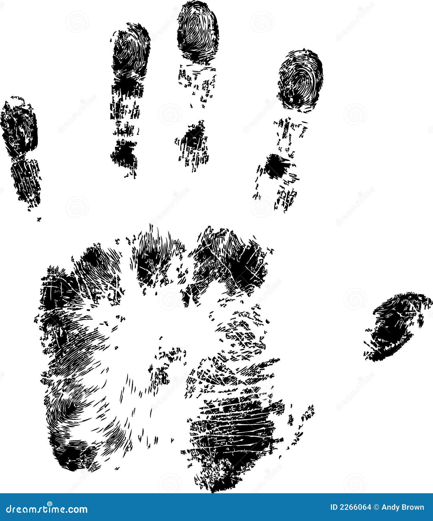 HandPrint lleno stock de ilustración. Ilustración de blanco - 2266064