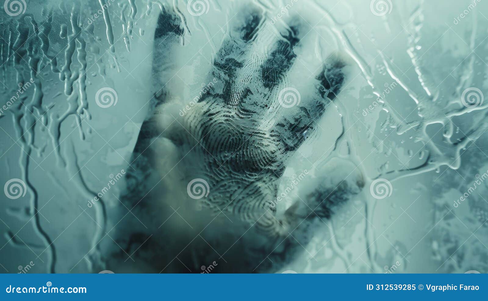 Handprint on a Misted Glass Surface Stock Image - Image of pattern ...