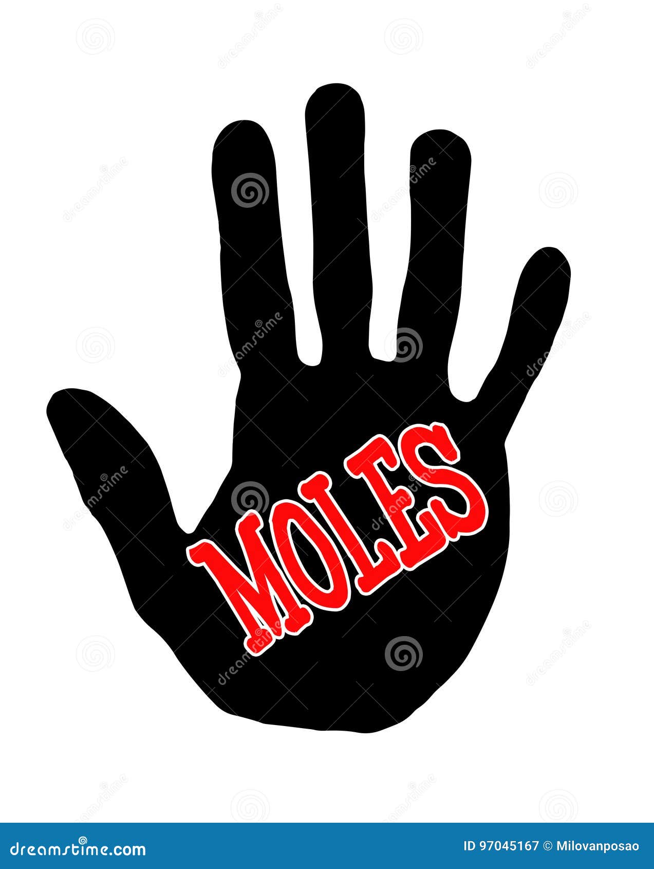 Handprint Moles Stock Illustrations – 1 Handprint Moles Stock ...