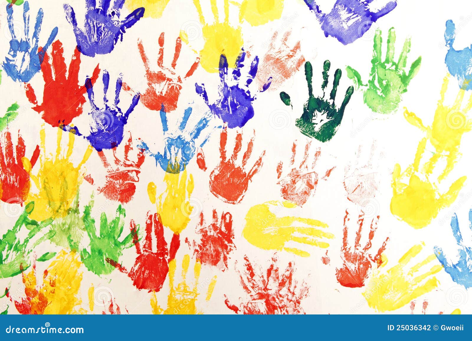 Handprint in Multiple Color Stock Photo - Image of bright, assortment ...