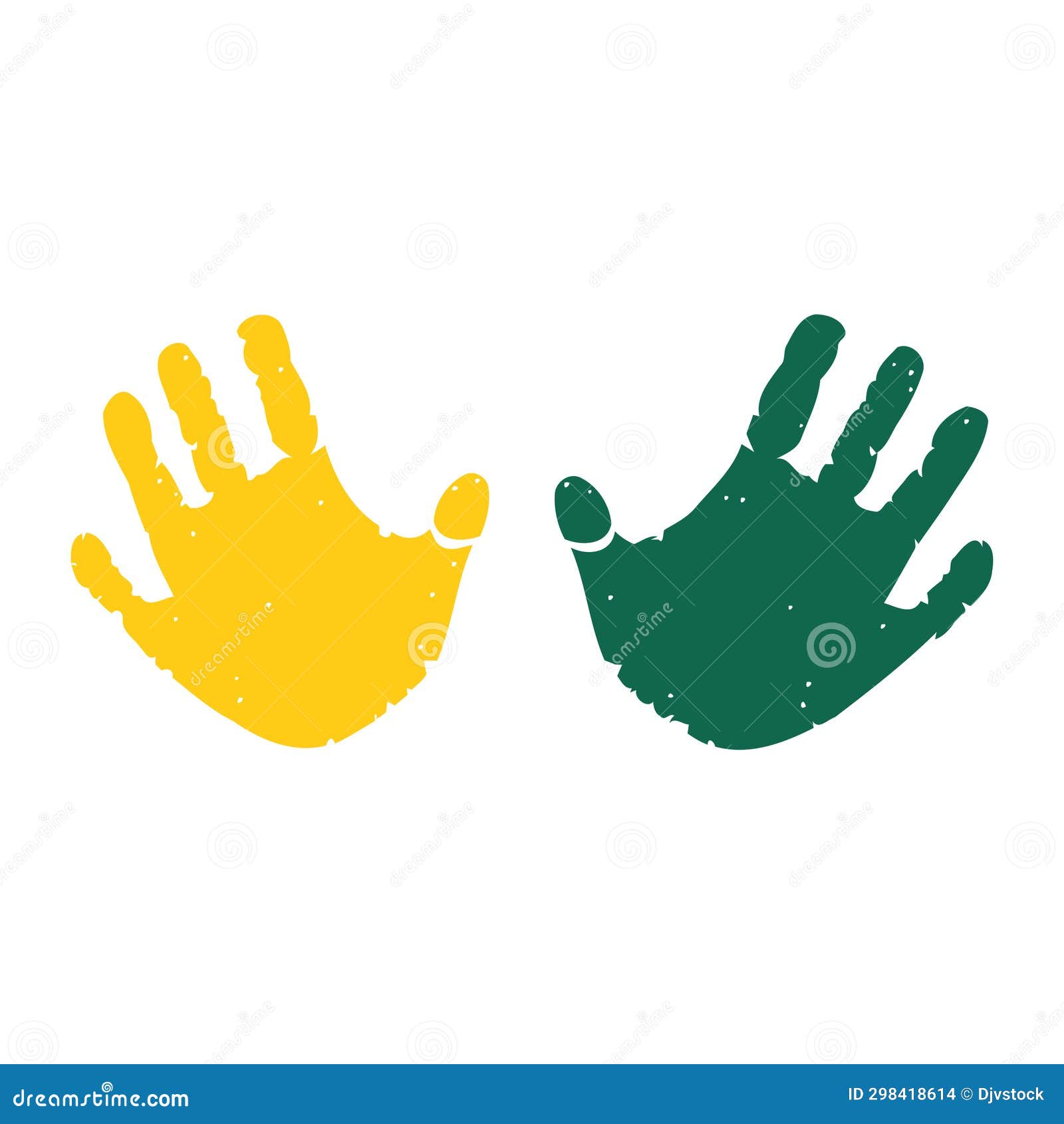 Handprint Paint Colors Kids Stock Vector - Illustration of hand ...