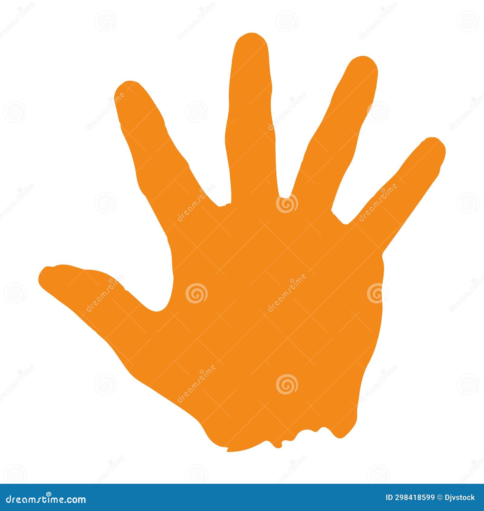 Handprint Paint Colors on White Background Stock Vector - Illustration ...