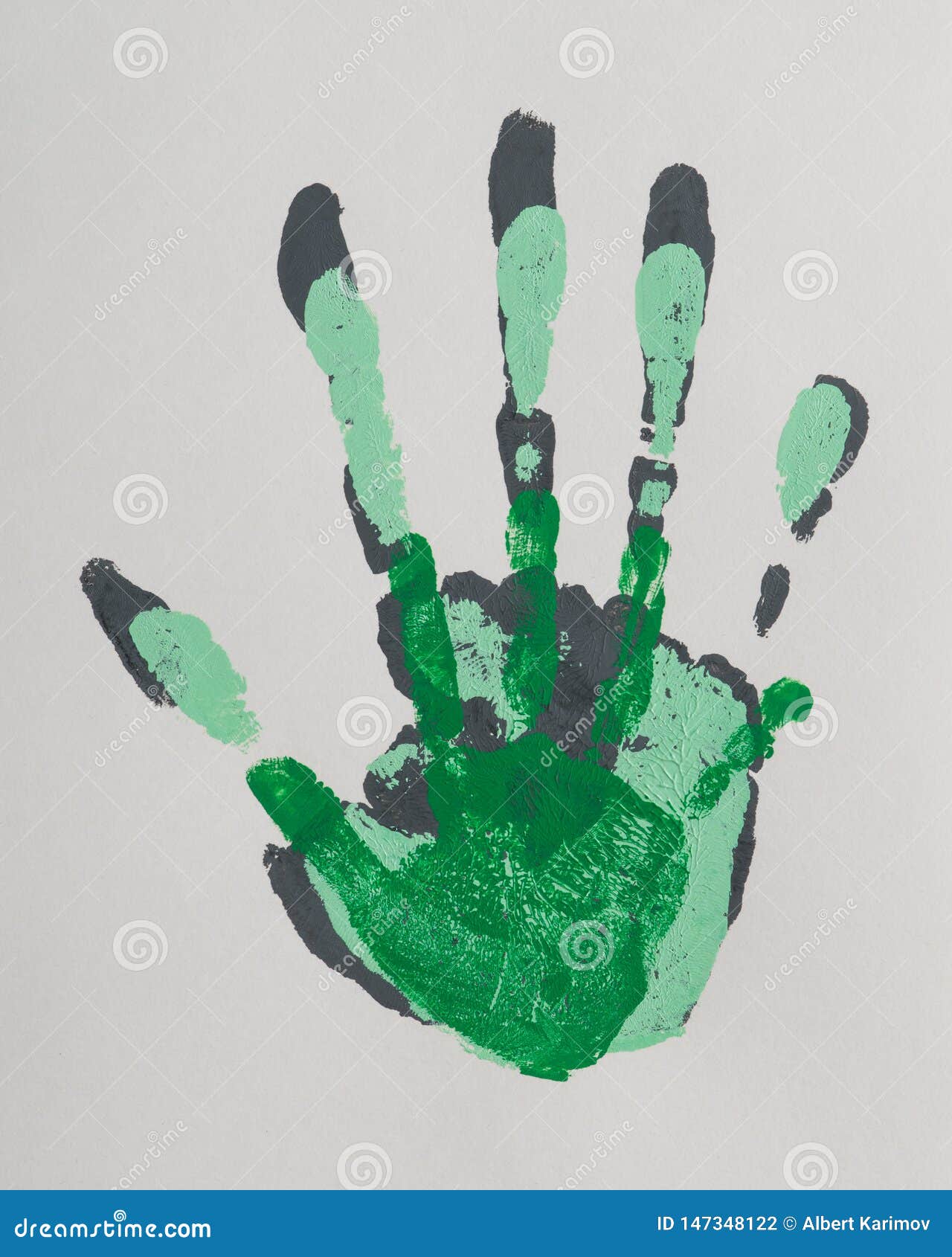Handprint on paper stock photo. Image of color, fingerprint - 147348122