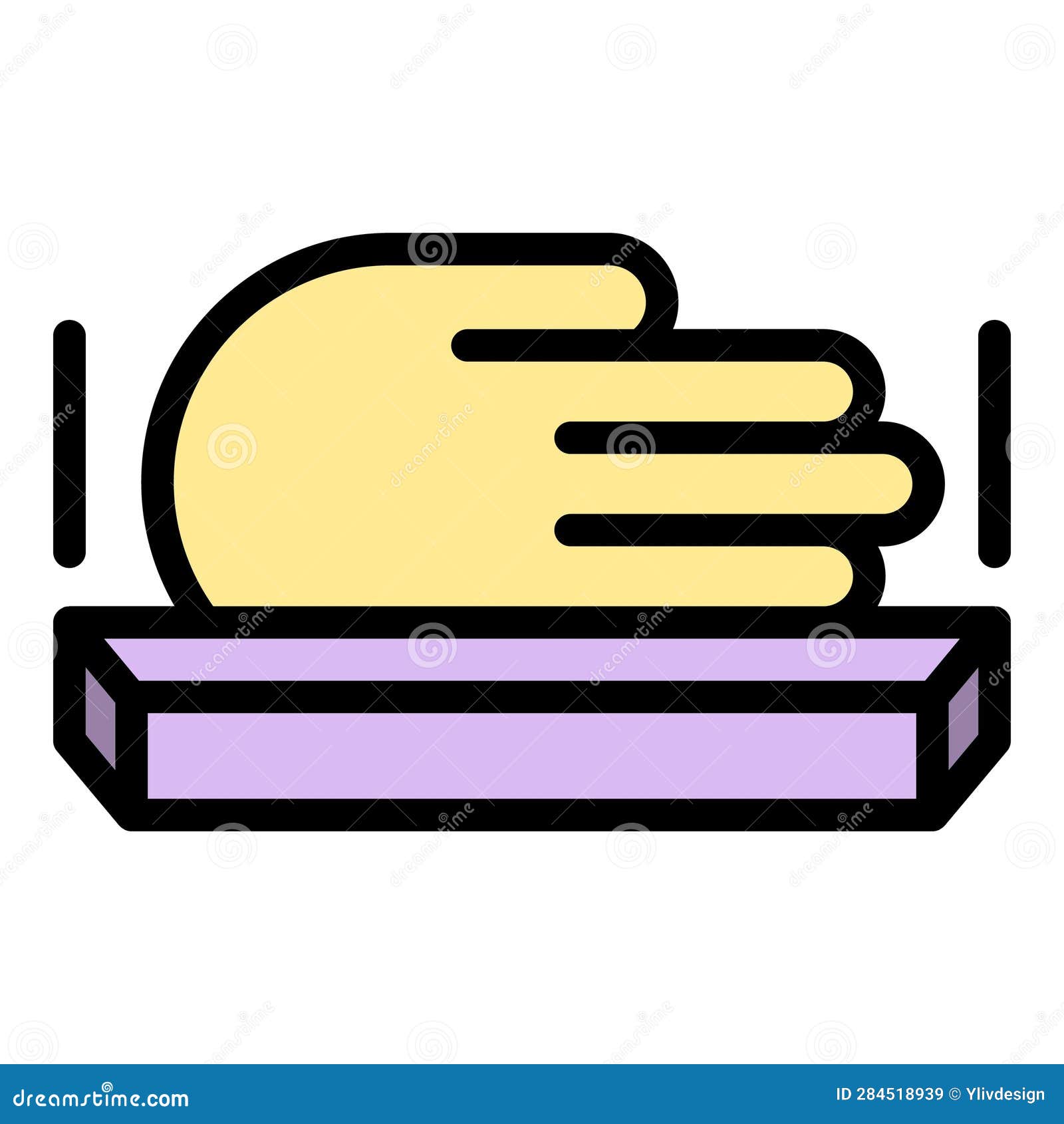 Handprint Recognition Icon Vector Flat Stock Illustration ...