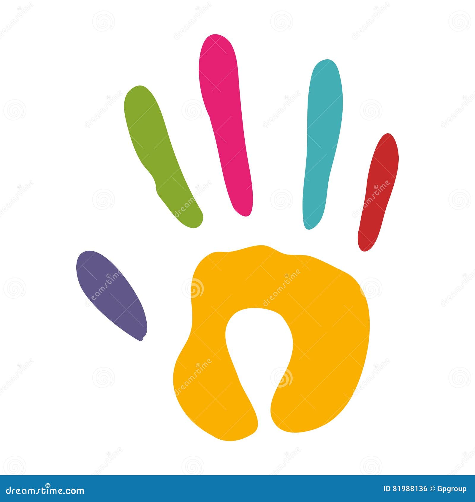 Handprint Silhouette, Male Hand Print Silhouette, People Hand Print ...