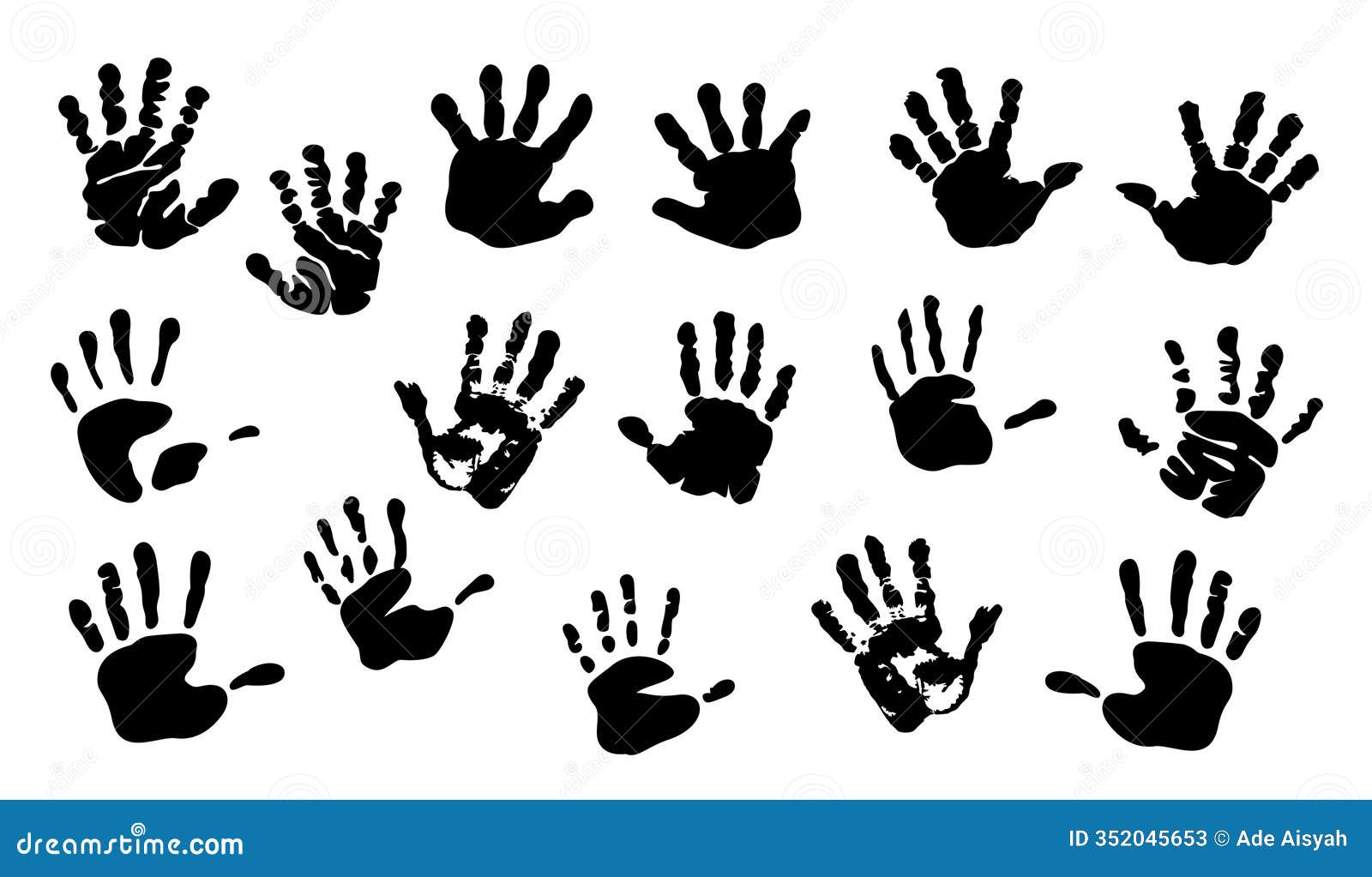 Handprint Silhouette, Male Hand Print Silhouette, People Hand Print ...