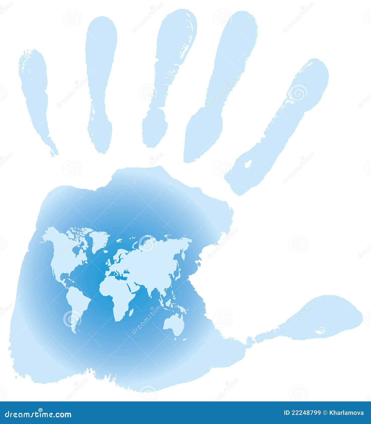 Handprint with six toes stock vector. Illustration of blotting - 22248799