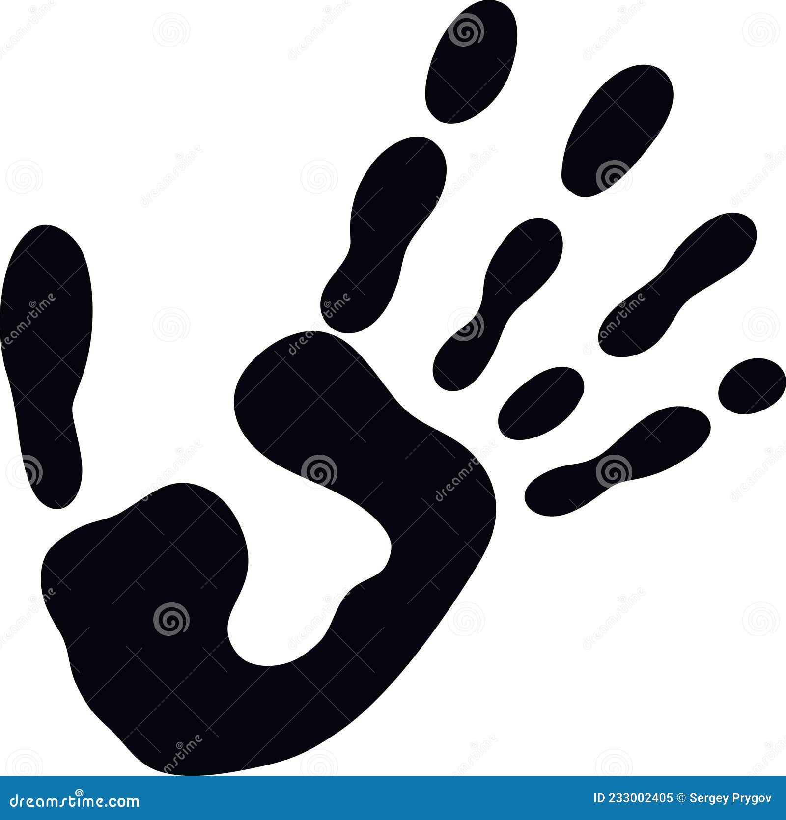 Handprint - Sticker for Car Isolated on White Stock Vector ...